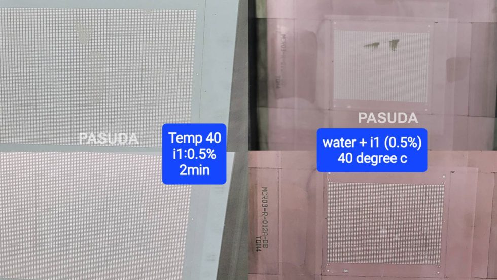 Cleaning stencil for semiconductors by water-based